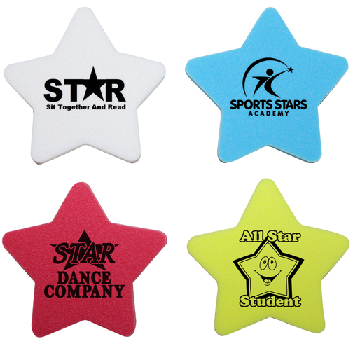 SA02034 Die Cut Star Eraser With Custom Imprint