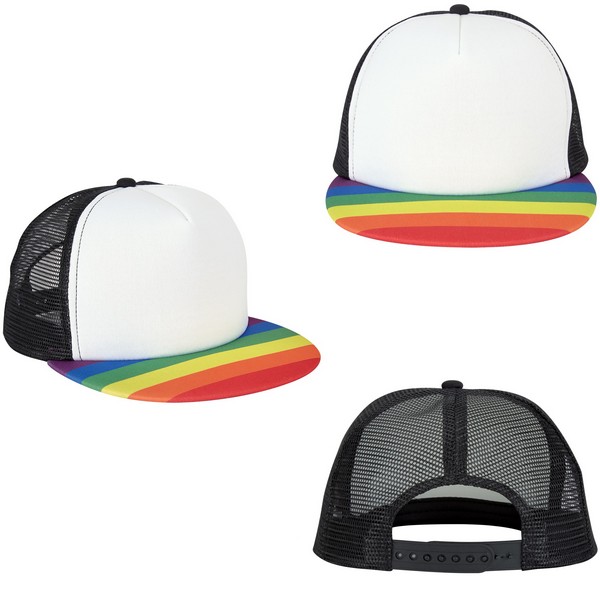 AH1082B Rainbow Trucker Cap