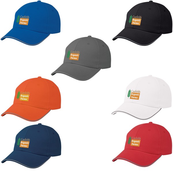 AH1148 Reflective Accent Sandwich Cap With Embroidered Custom Imprint