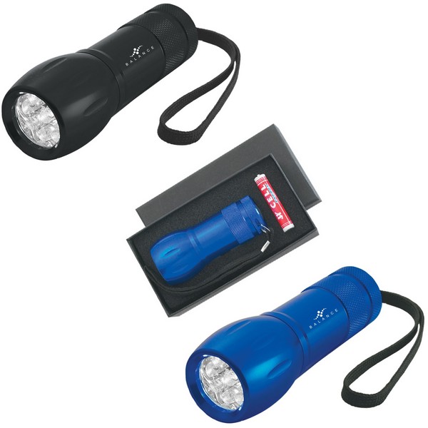 HH2514 Aluminum LED Torch Light With Strap And Custom Imprint