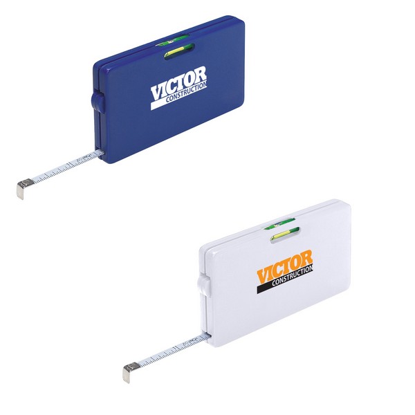 HH66 Rectangular Tape Measure With Level and custom imprint