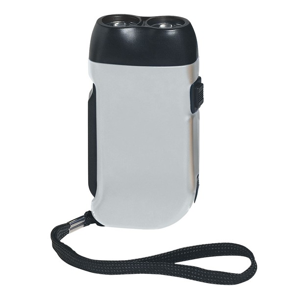 HH142 Hand Squeeze Flashlight With Wrist Band And Custom Imprint