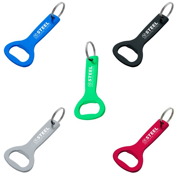 KH2084 Aluminum Bottle Opener Key Ring with custom imprint
