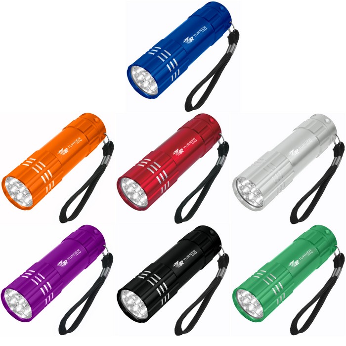 HH2509 Aluminum LED Flashlight With Strap And Custom Imprint