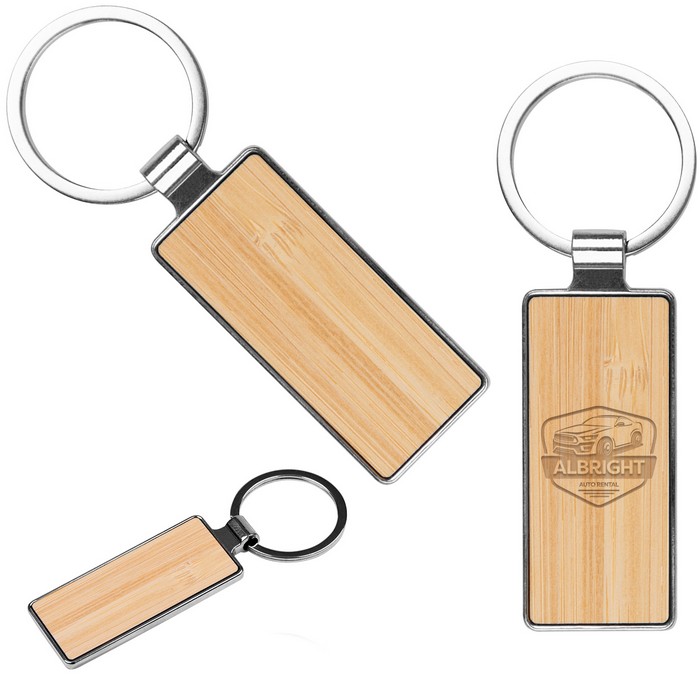 KH20053 Harlow Bamboo Key Tag With Custom Imprint
