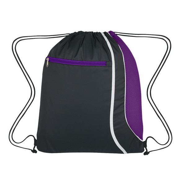 JH3085 Mesh Accent Drawstring Sports Pack With Custom Imprint