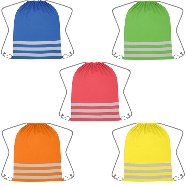 JH3484B Reflective Safety Drawstring Bag