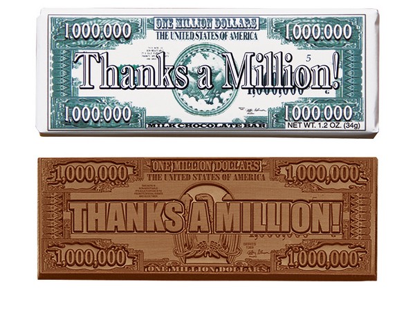 CC310025 Thanks A Million Chocolate Bar