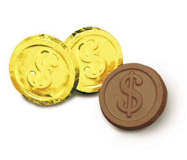 CC325030 Dollar Sign Chocolate Coin