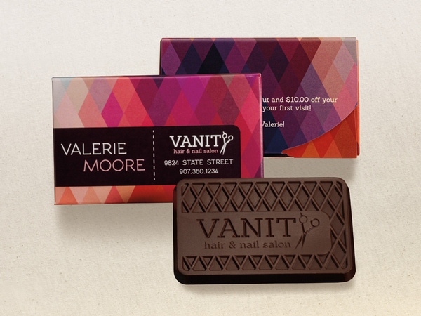 CC1024 2 x 3 Custom Chocolate Business Card