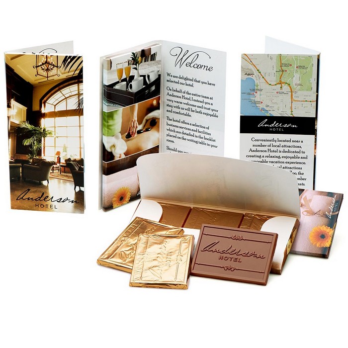 CC7335 Deluxe Chocolate Trio Card With Custom Imprint