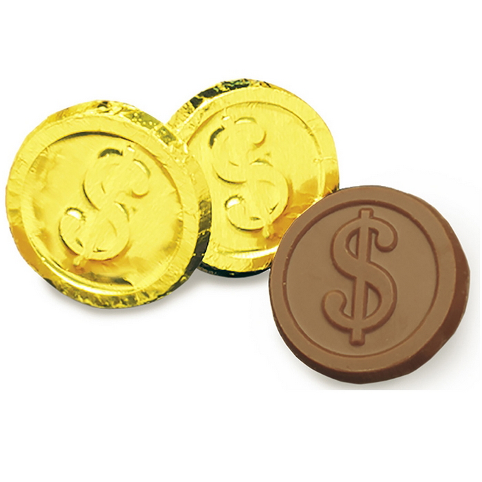 CC325030 Dollar Sign Chocolate Coin