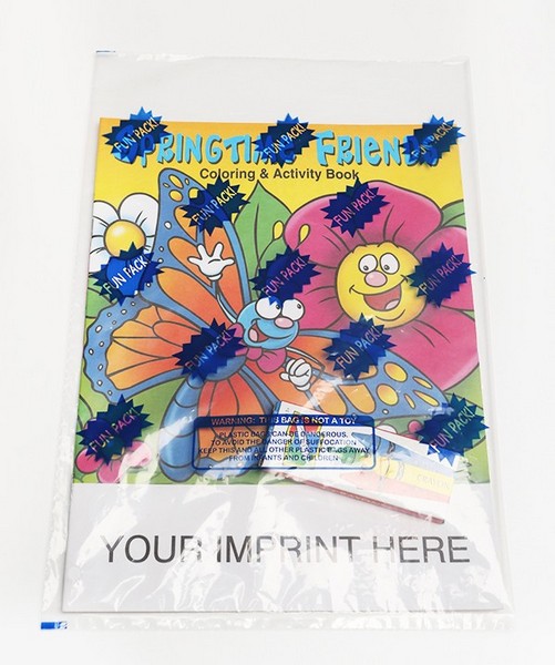 CS0436 Springtime Friends Coloring and Activity Book with Custom Imprint