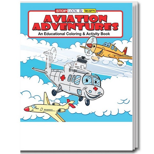 SC0572B Aviation Adventures Coloring and Activity Book Blank No Imprint