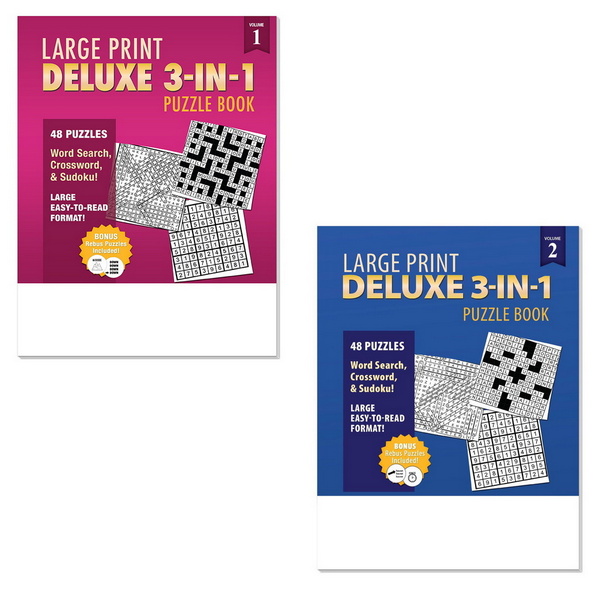 SCS1995 Deluxe Large Print Word Search Book With Custom Imprint