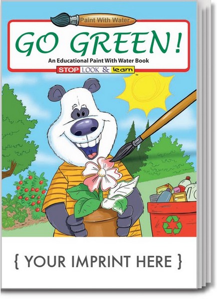 SC1820 Go Green Paint with Water Book with Custom Imprint