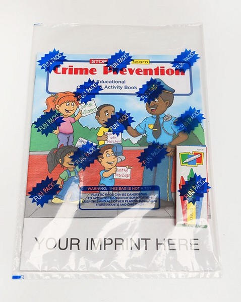 CS0180 Crime Prevention Coloring and Activity Book with Custom Imprint