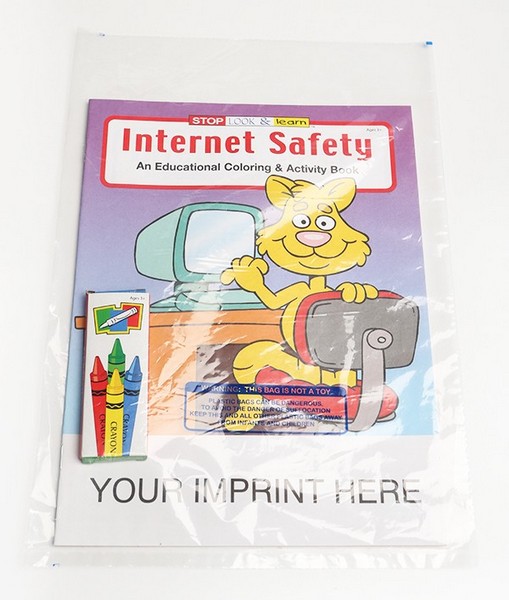 CS0205 Internet Safety Coloring and Activity Book with Custom Imprint