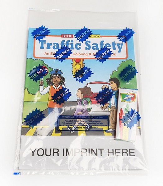 CS0270 Traffic Safety Coloring and Activity Book with Custom Imprint