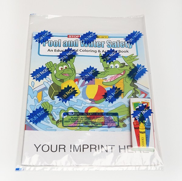 SC0296 Pool and Water Safety Coloring and Activity Book With Custom Imprint