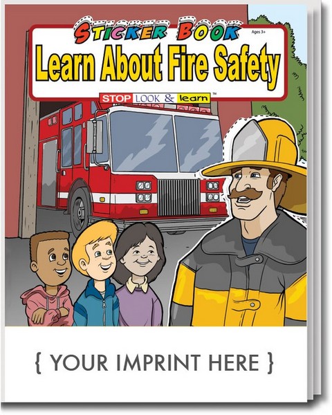 SC1025 Learn About Fire Safety Sticker Book with Custom Imprint