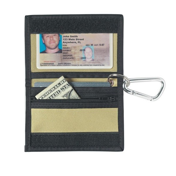 JH9482 Velcro® Wallet With Carabiner With Custom Imprint