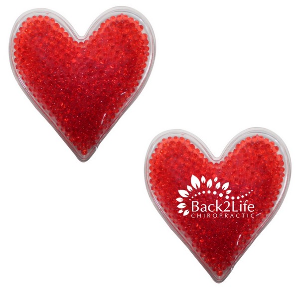 JA43181 Heart Gel Bead Hot/Cold Pack With Custom Imprint