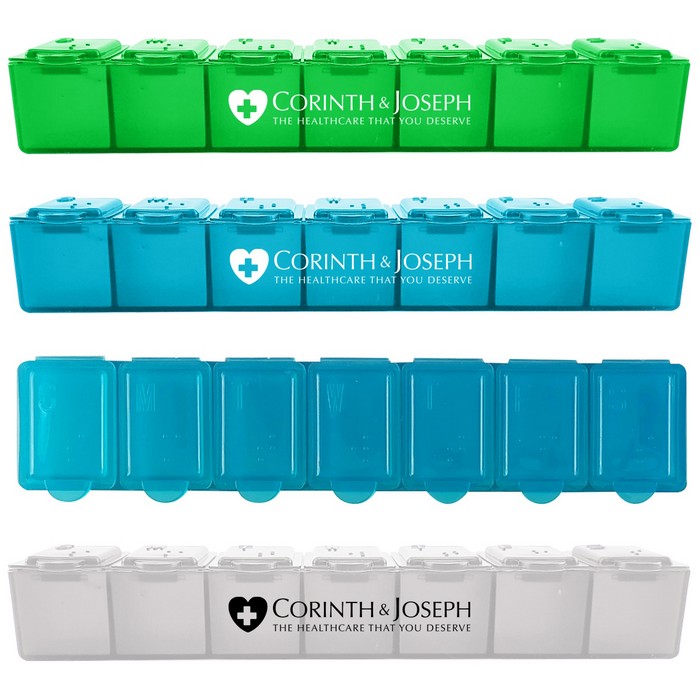 JH85001 7 Day Pill Container with Custom Imprint