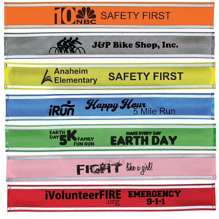 JA39500 Nylon Reflective Snap Band With Custom Imprint