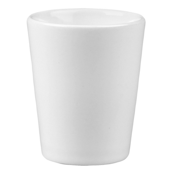DX8518 2 Oz. White Matte Ceramic Shot Glass With Full Color Custom Imprint