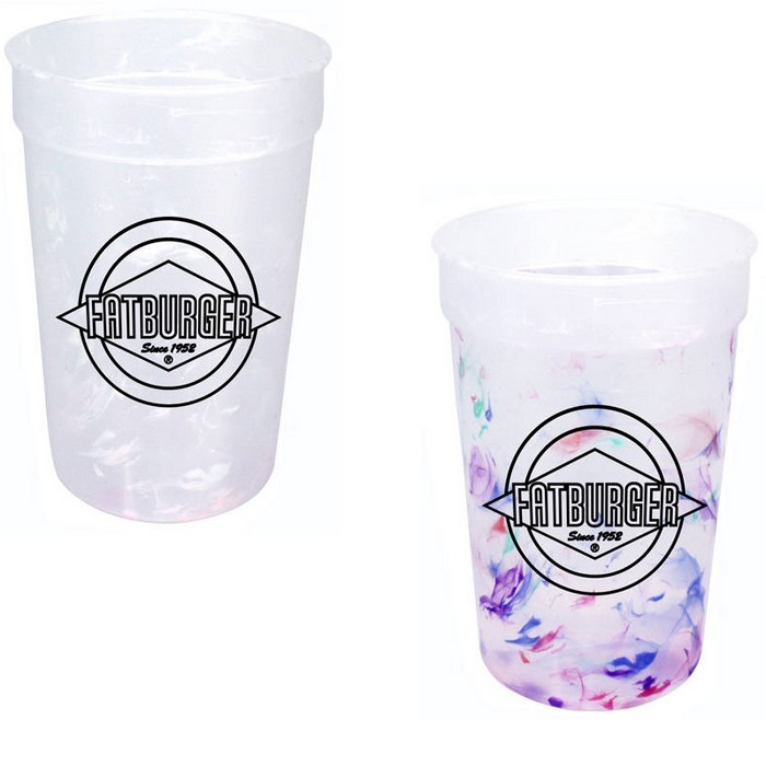 DA71222 22 oz. Rainbow Confetti Mood Cup with Custom Imprint