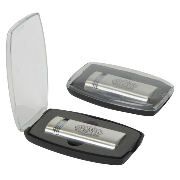 NST10001 Metal Turbo Flameless Lighter Gift Set With Custom Imprint