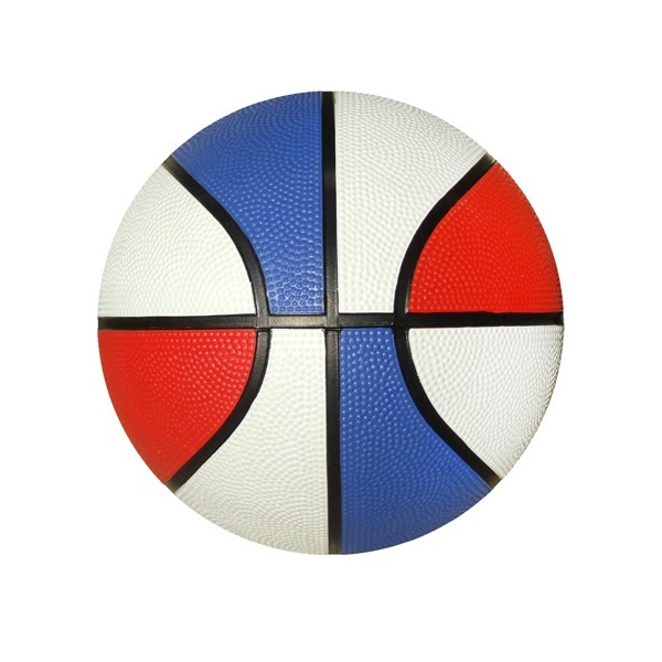 TGB73340RW Mini Rubber 7 Red, White, Blue Basketball With Custom Imprint