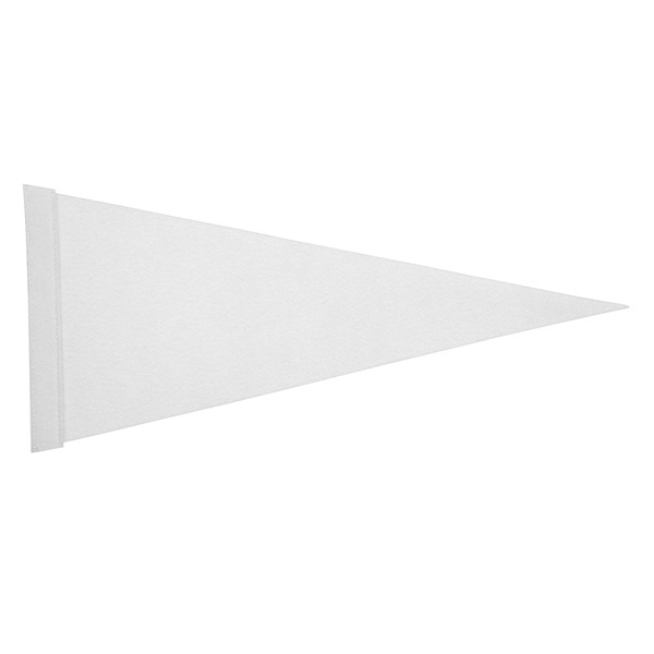 TP1230W 12 x 30 White Felt Pennant With Custom Imprint