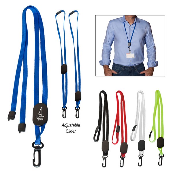 SH2023 Adjustable Lanyard With Custom Imprint