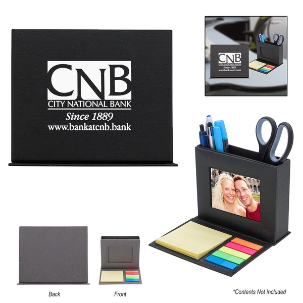 SH1383 Desk Caddy With Photo Window And Custom Imprint