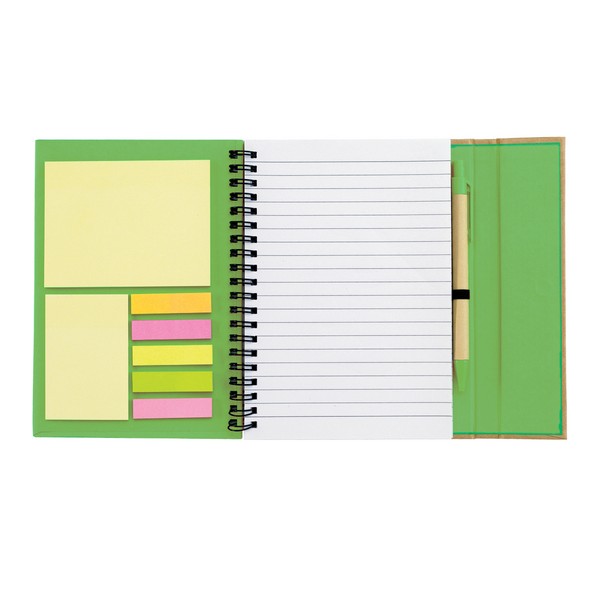 SH6107 Small Spiral Notebook With Sticky Notes And Flags And Custom Imprint