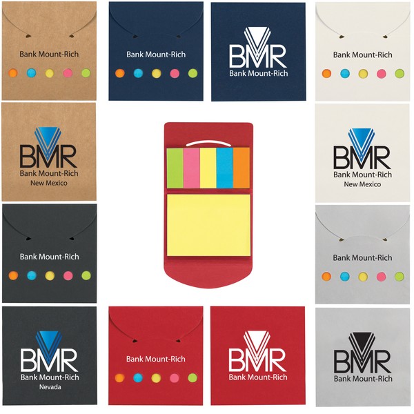 SH1347 Sticky Notes And Flags In Pocket Case With Custom Imprint