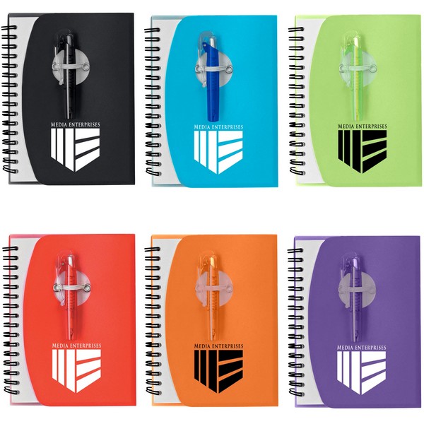 SH6976 Spiral Notebook With Shorty Pen And Custom Imprint