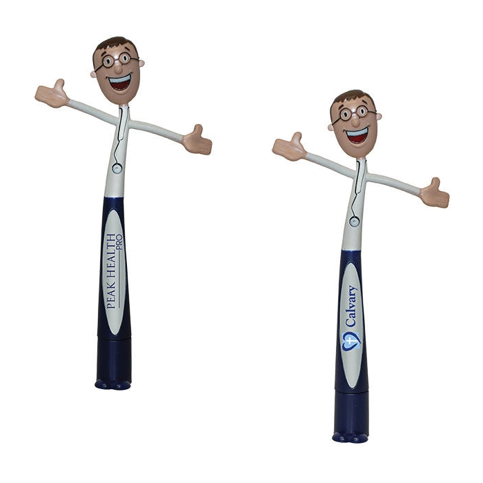 SA55120 Male Health Care Professional Bend-A-Pen with custom imprint
