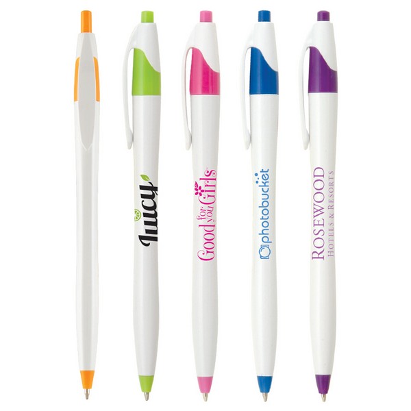 SGS0310 The Messenger Pen White Brights Style With Custom Imprint