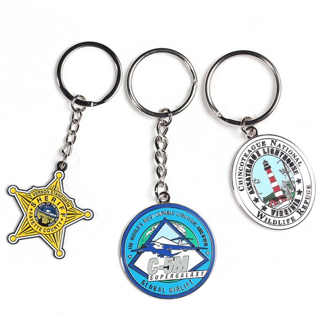 KI-BE134 1 3/4 Custom Soft Enamel Key Chain