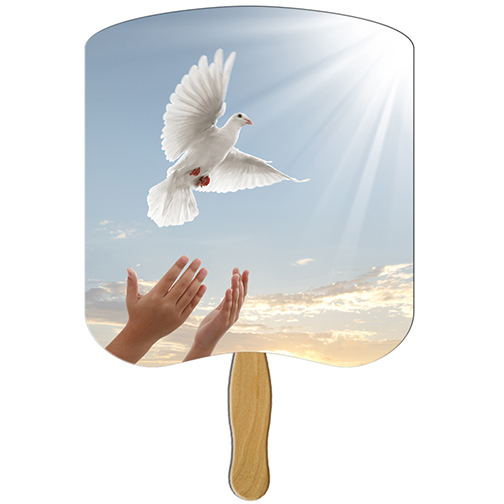 NLCRF910-929 Religious Hand Fan with Custom Imprint