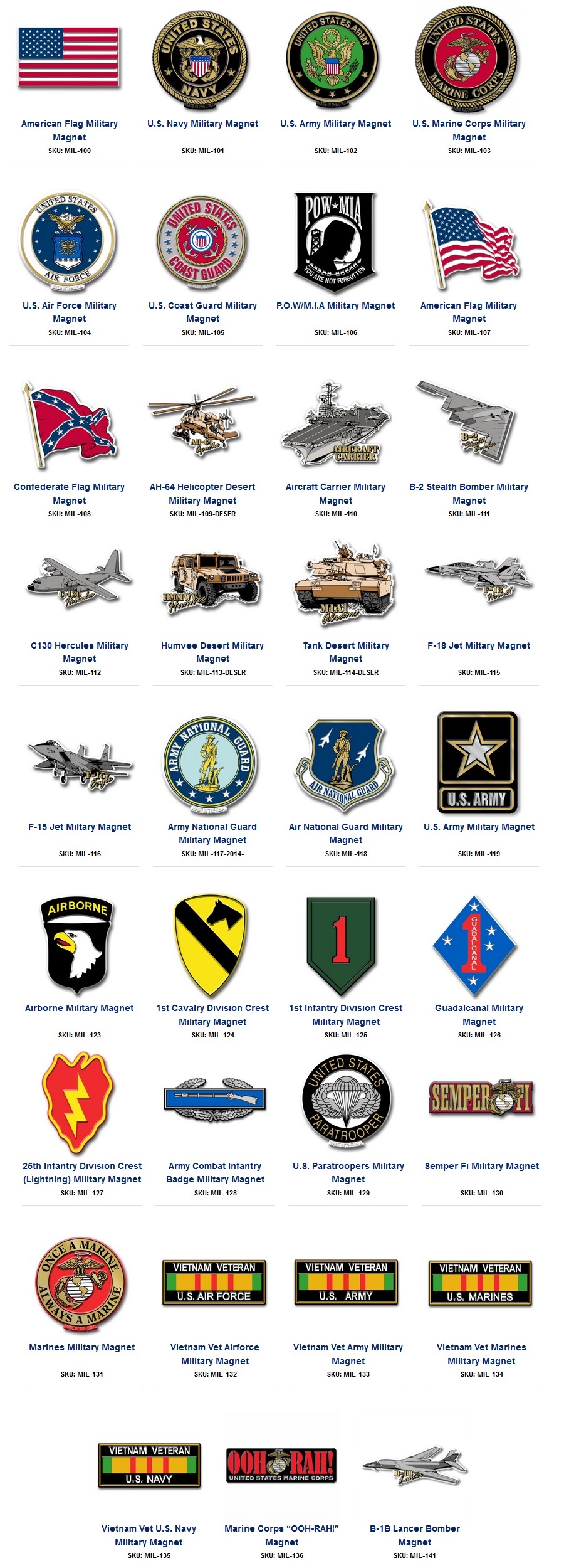 MIL Military / Patriotic Magnets