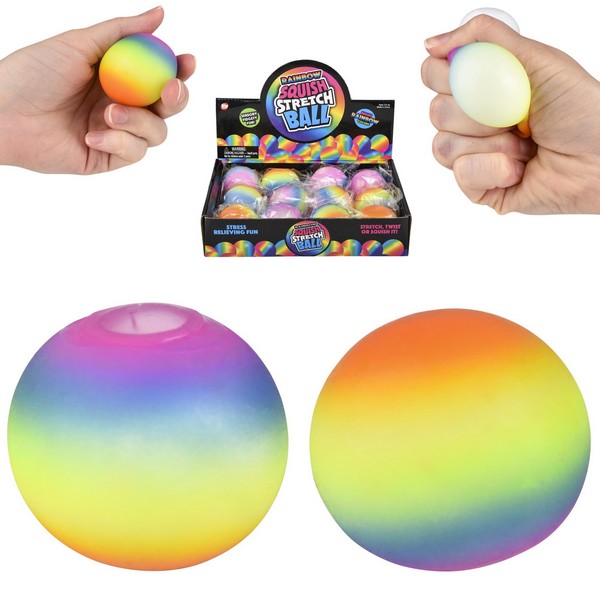 TR32952 Squish and Stretch Mini Rainbow Gummi Ball 1.75