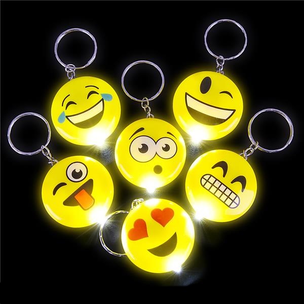 KR76737 Light-Up Emoticon Keychains