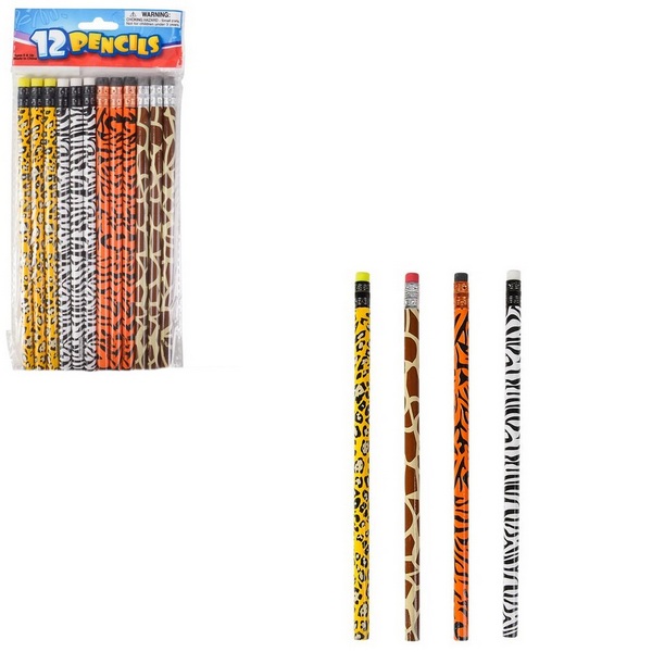 SR12410 Safari Animal Print Pencils