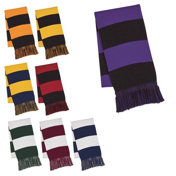AH1114B Rugby Stripe Scarf