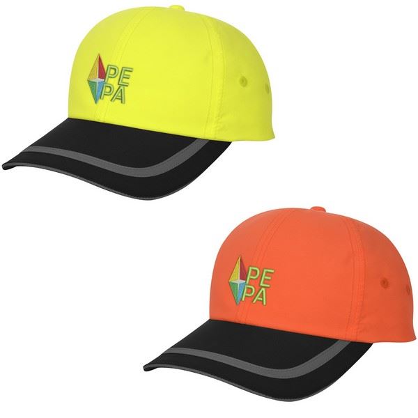 AH1049 Enhanced Visibility Reflective Cap With Embroidered Custom Imprint