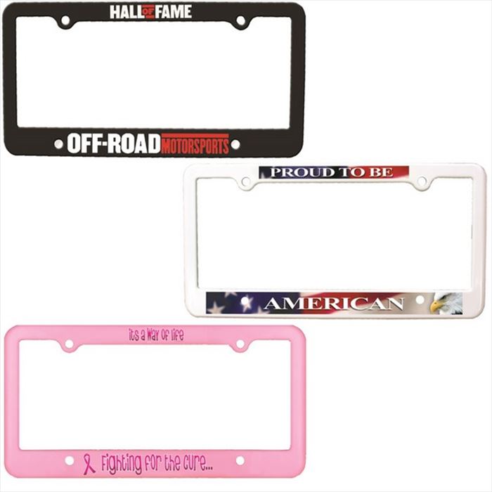 HA8040004 4 Hole License Plate Frames with Full Color Digital Custom ...